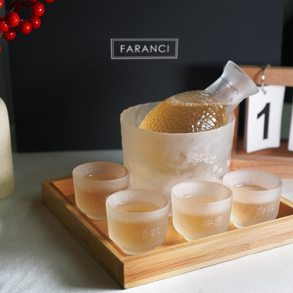 Japanese Hammered Sake Set sake cup sake glass sake glassware